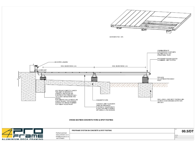 Technical Details | Proframe Decking & Tiling | Learn More