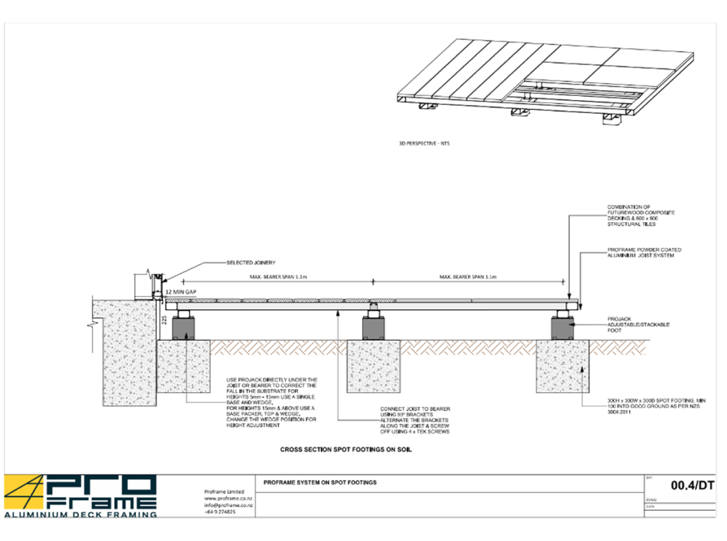 Technical Details | Proframe Decking & Tiling | Learn More